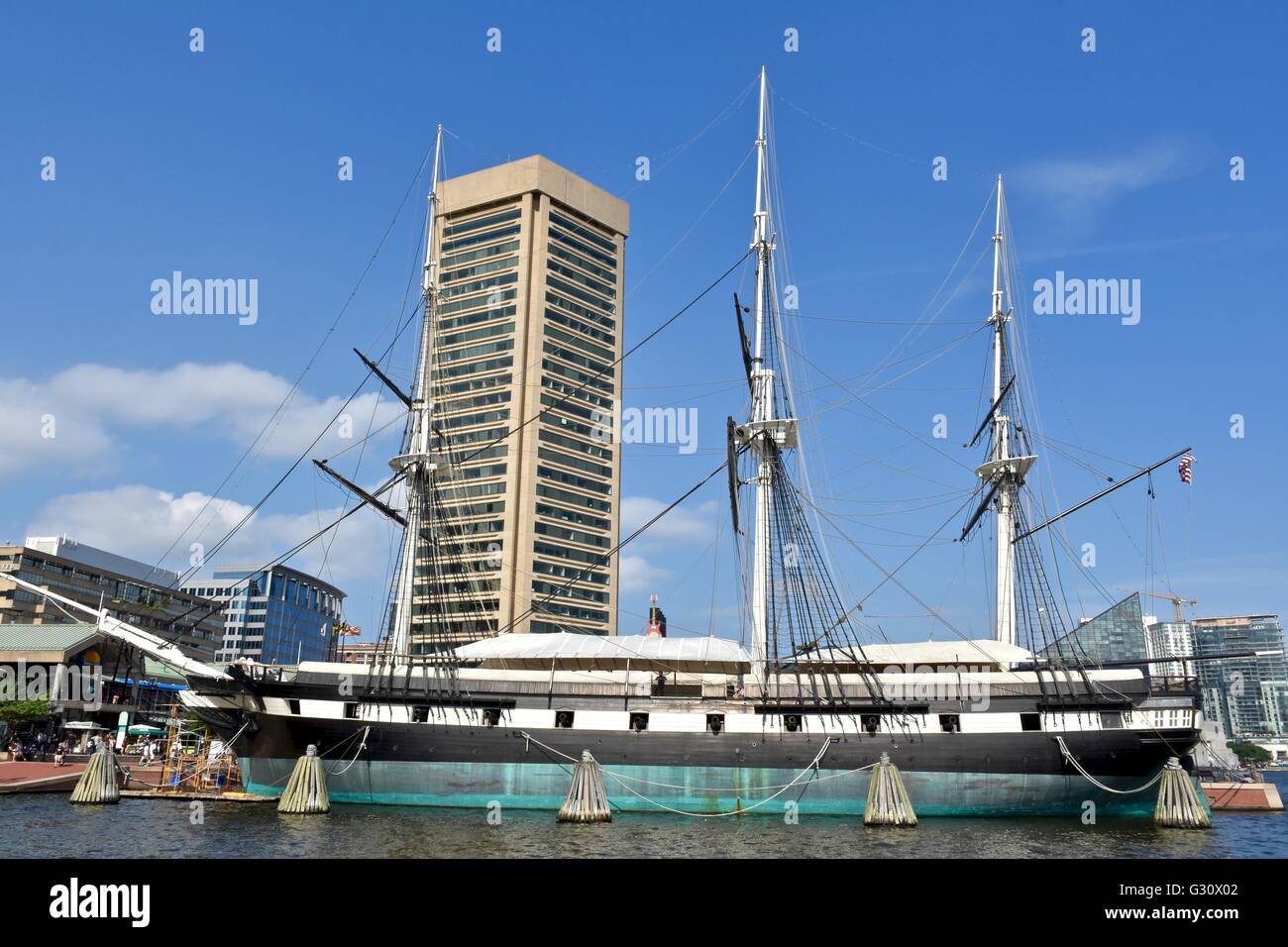 A beautiful ship parked in the Baltimore inner harbor Stock Photo - Alamy