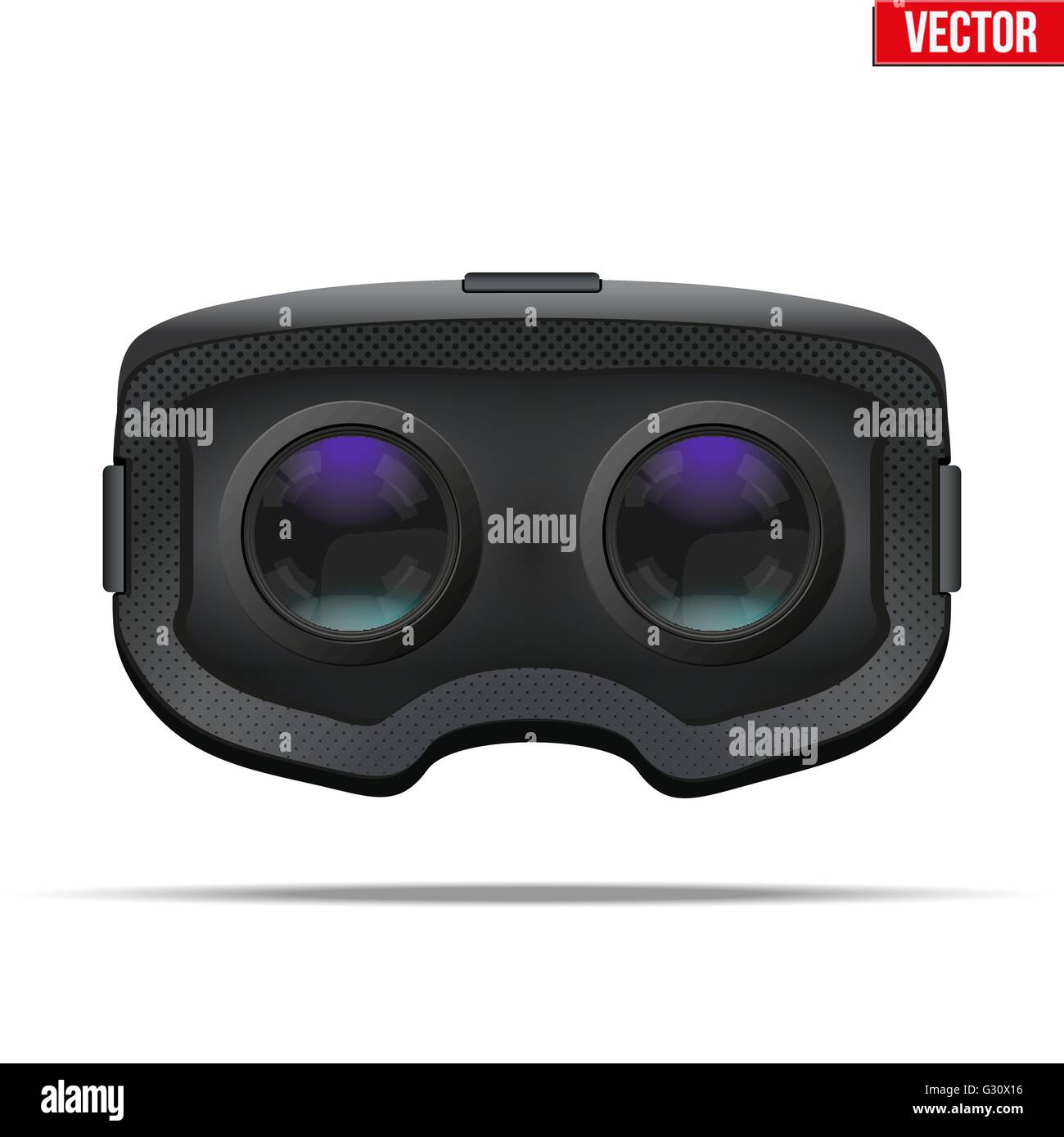 Set of Original stereoscopic 3d vr headset. Front and Inside view ...