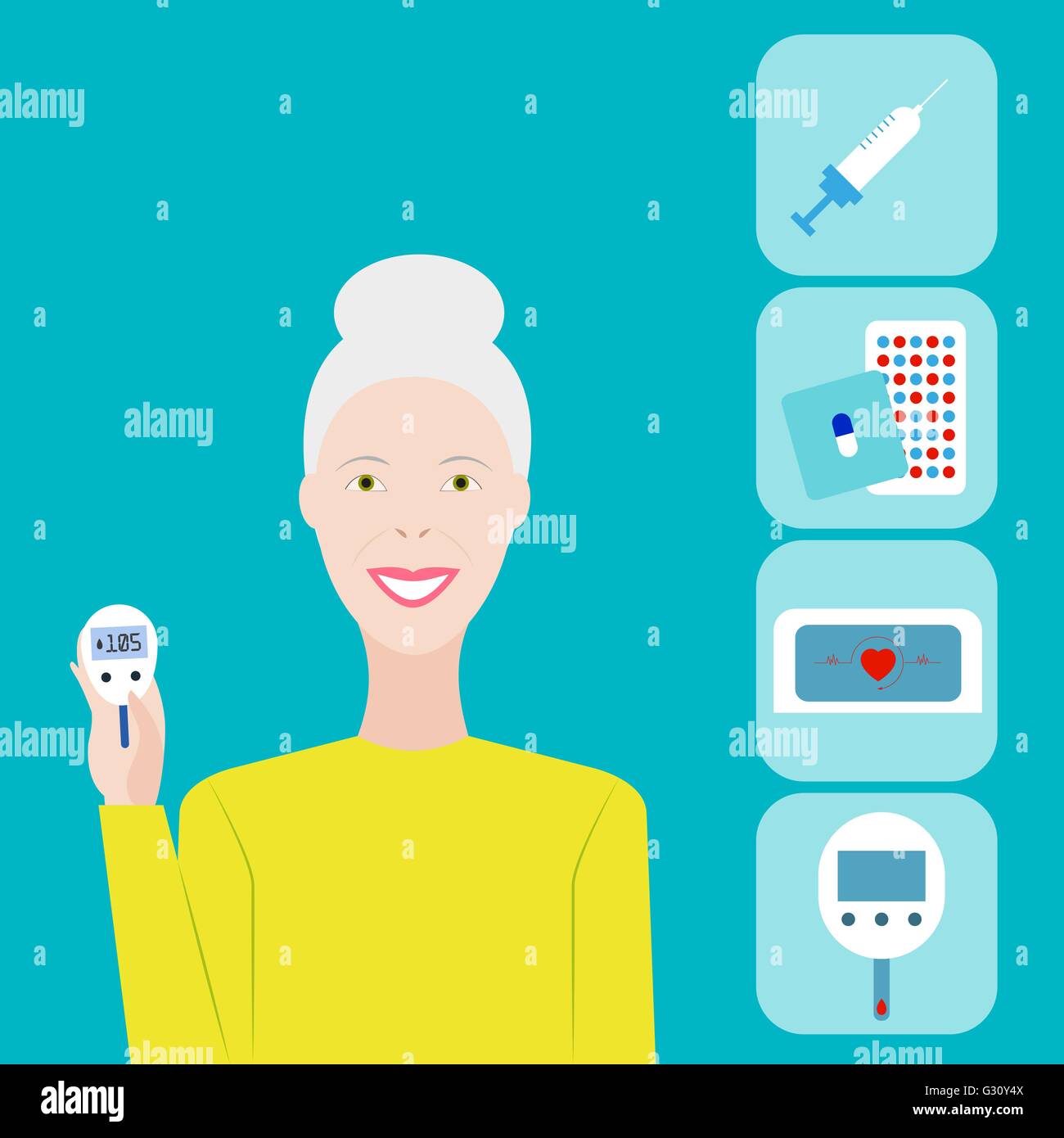 Diabetes infographic diabetic vector health hi-res stock photography ...