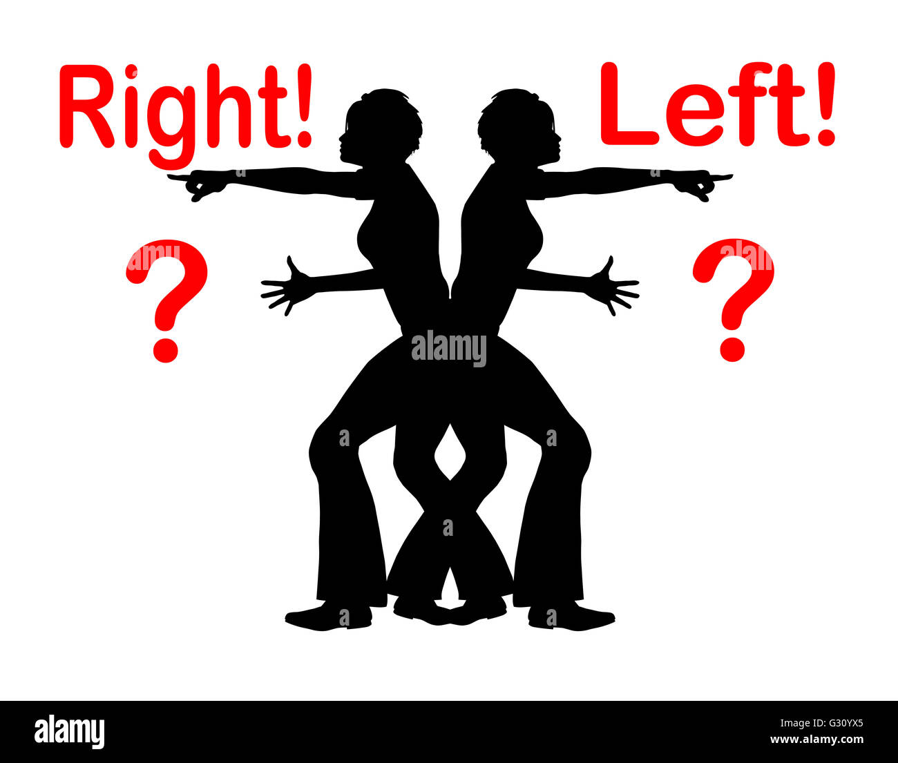Confusing Right and Left Stock Photo - Alamy