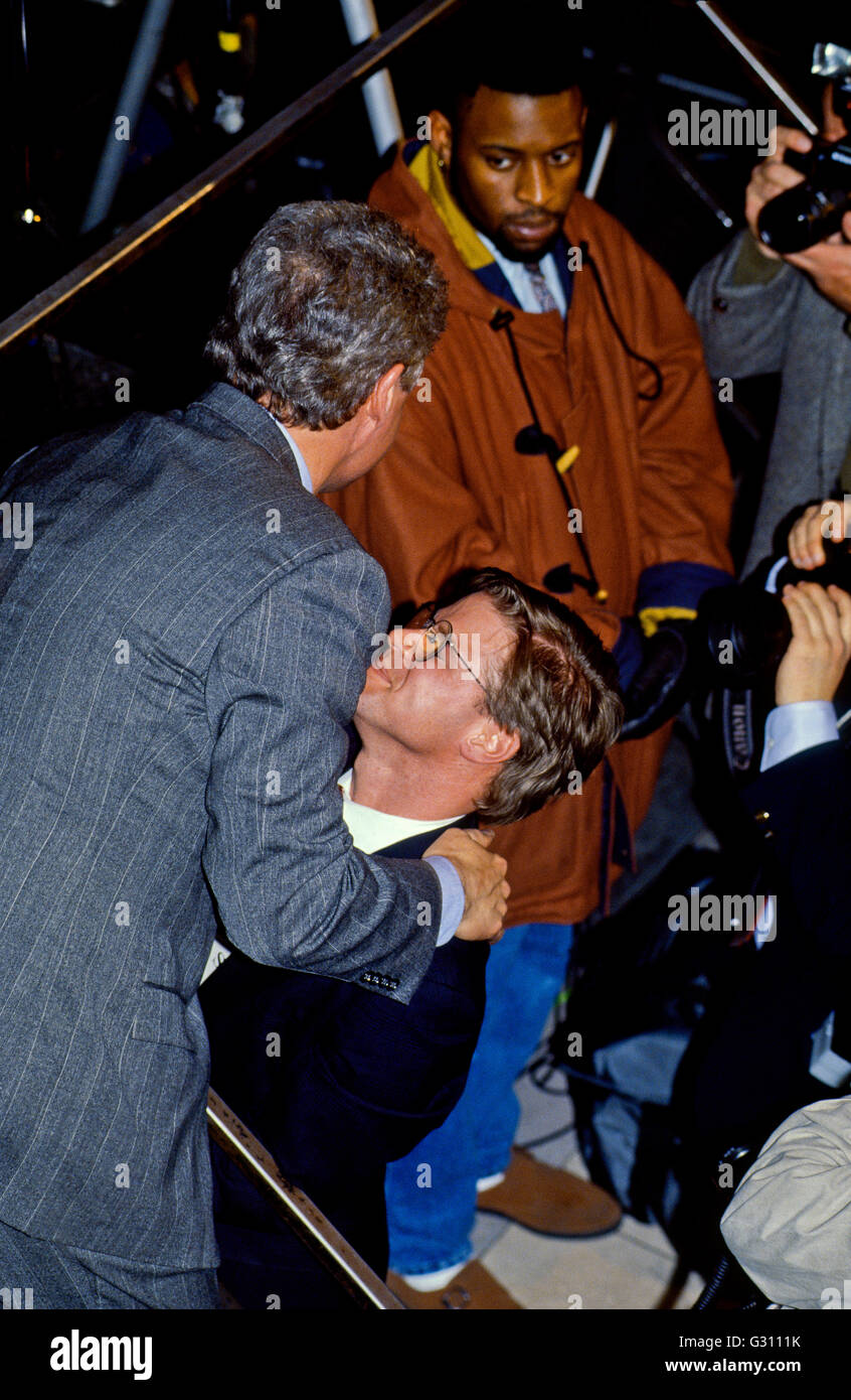 Washington, DC., USA, Governor William Clinton plays the saxophone at ...