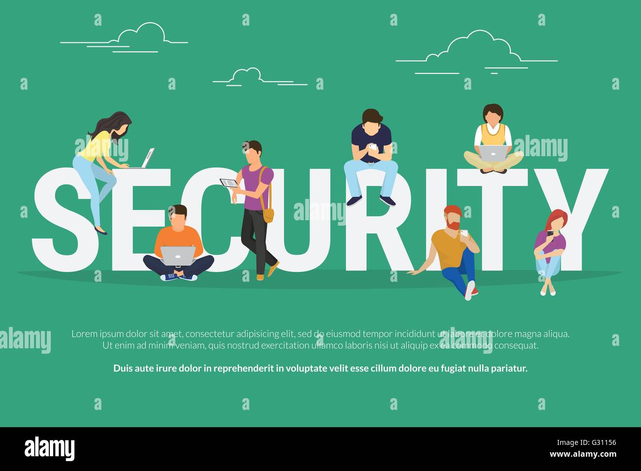 Security concept illustration Stock Vector Image & Art - Alamy