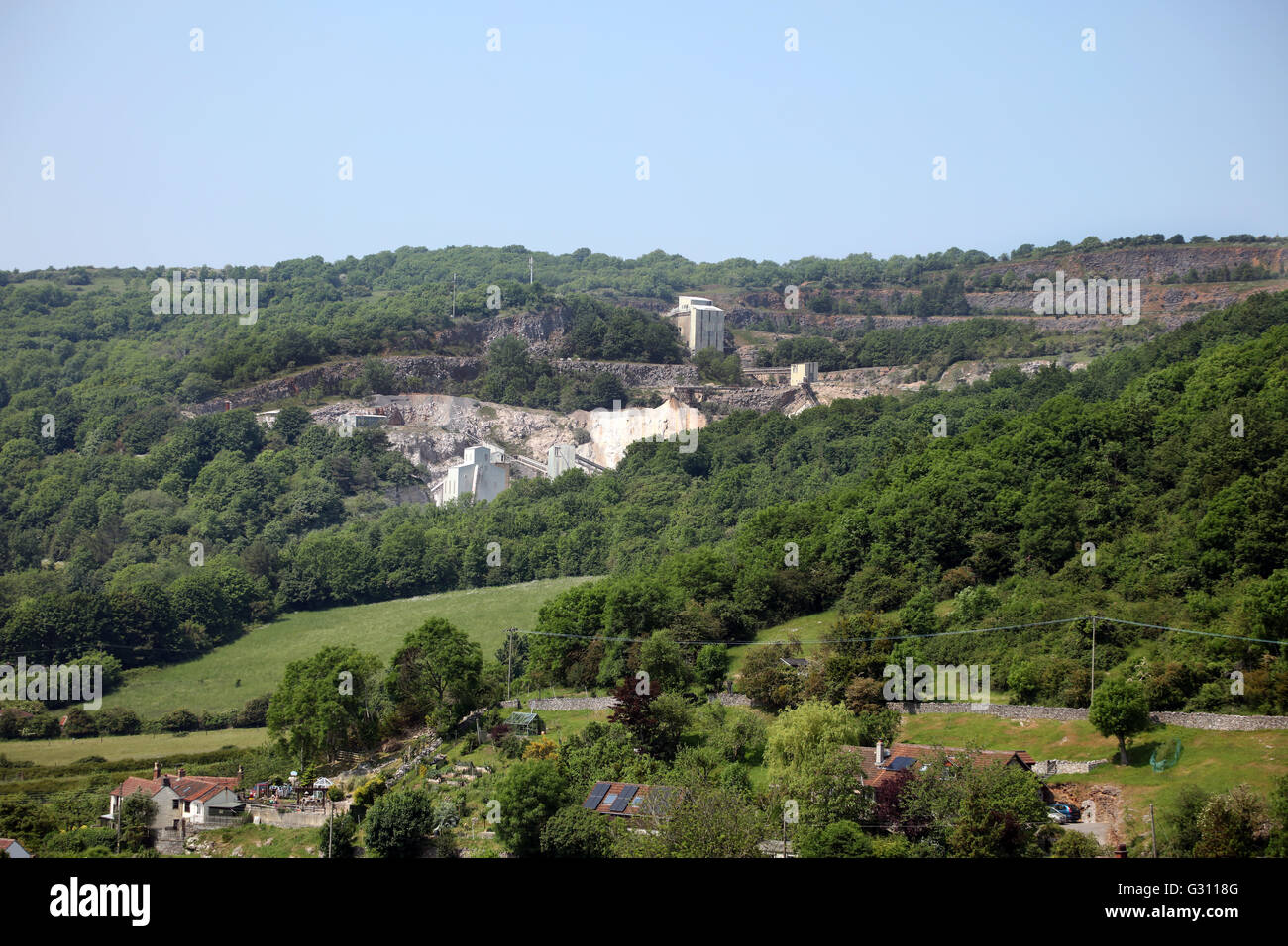 Batts Combe quarry in Cheddar, a large working business providing both ...
