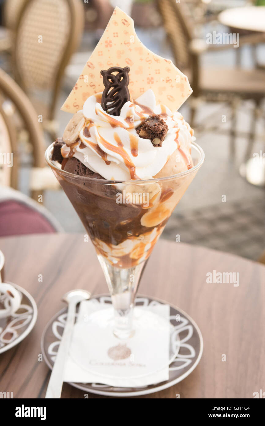 ice cream dessert from Cukiernia Sowa coffee shop on Long Street in the ...