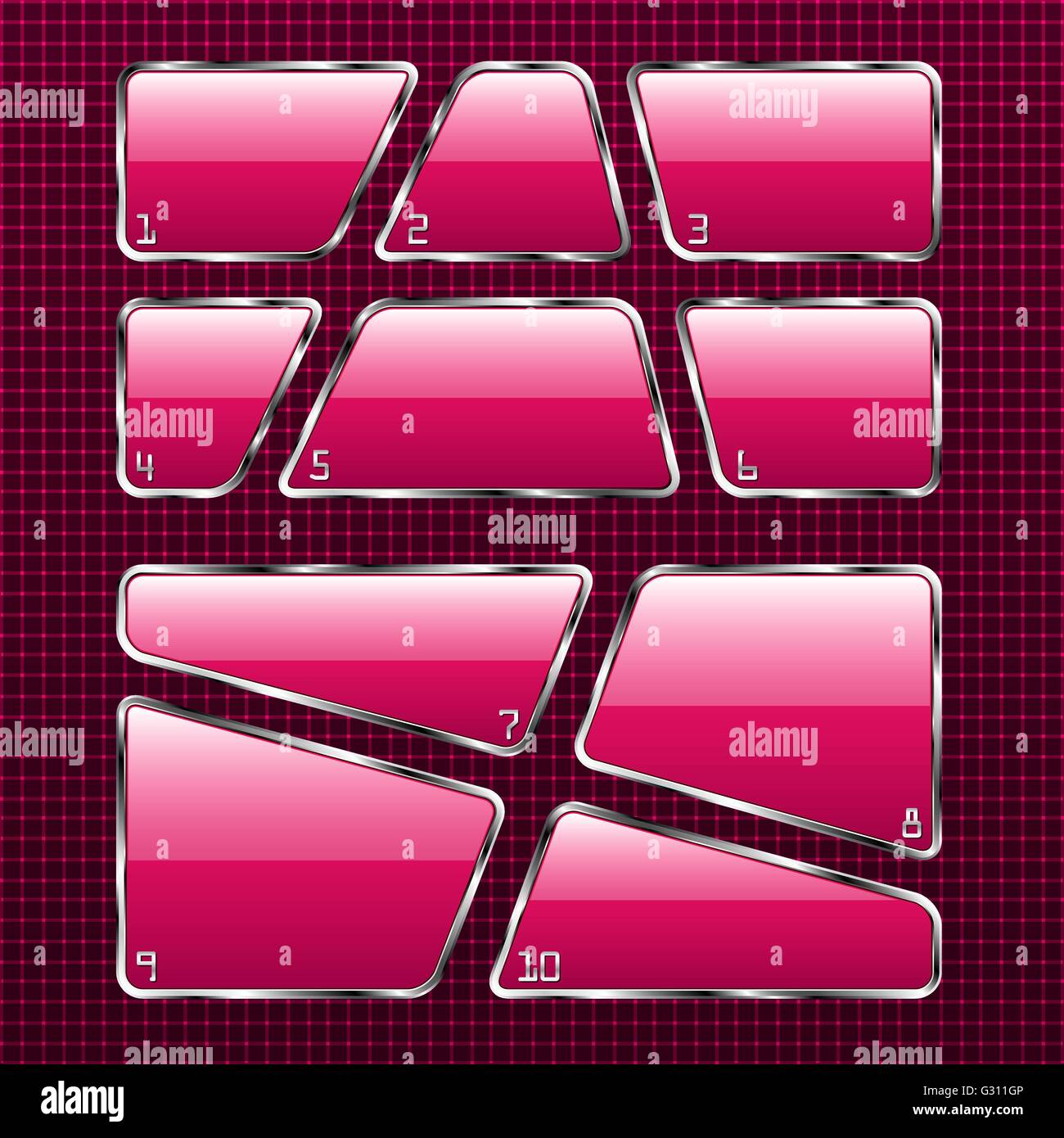 Set of red plates on abstract background Stock Vector Image & Art - Alamy