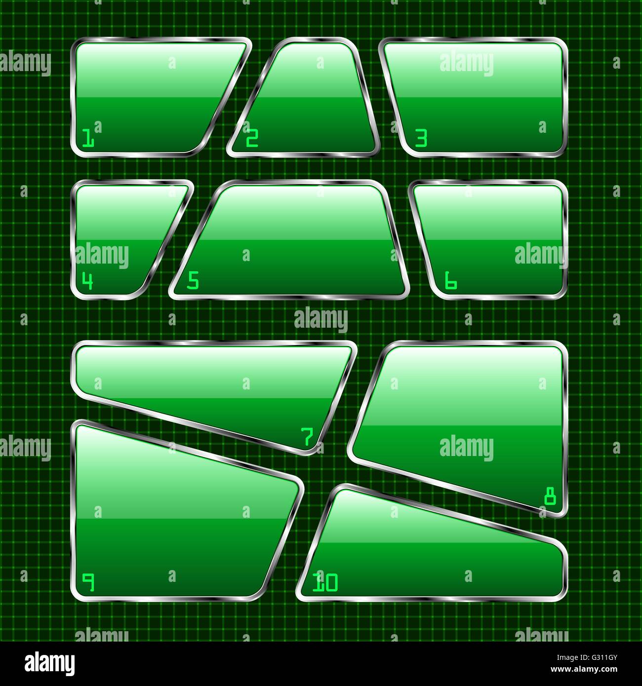 Set of green plates on abstract background Stock Vector Image & Art - Alamy