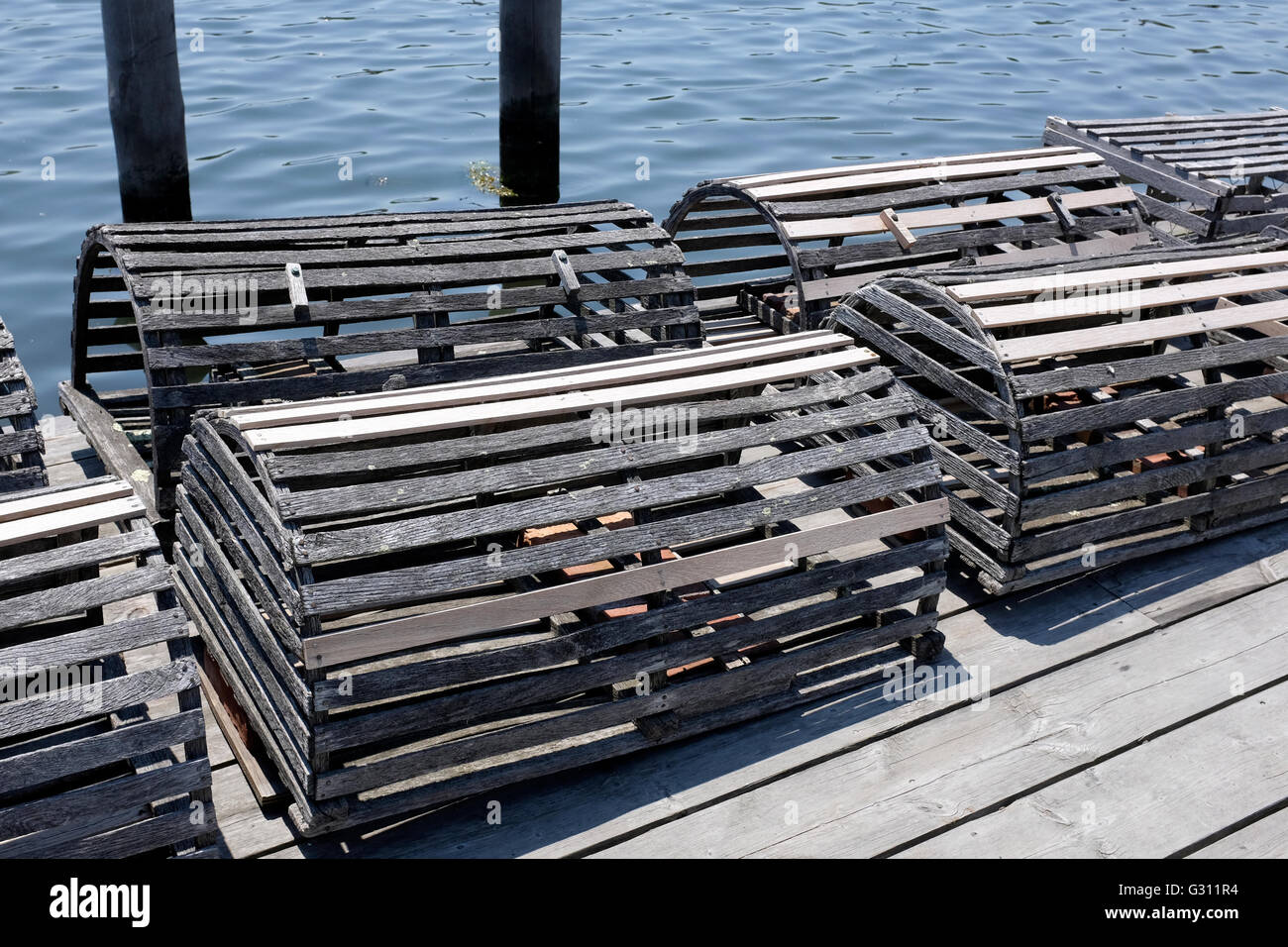 Old fish traps hi-res stock photography and images - Alamy