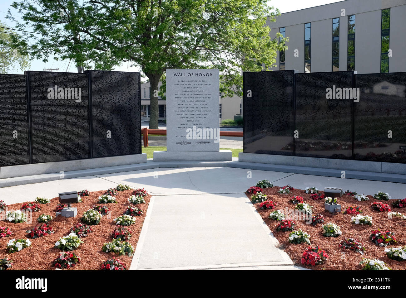 Wall of Honor at WWII Submarine Memorial East in Groton, Connecticut ...