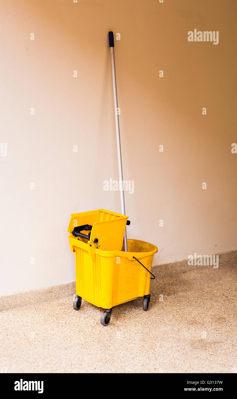 Janitor mopping office hi-res stock photography and images - Alamy