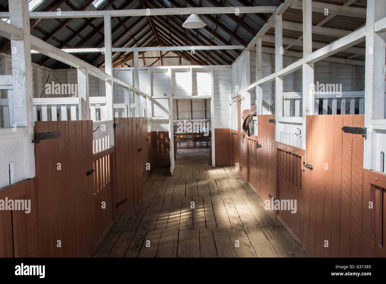 Interior of Stables at Saumarez Homestead, a National Trust property at ...