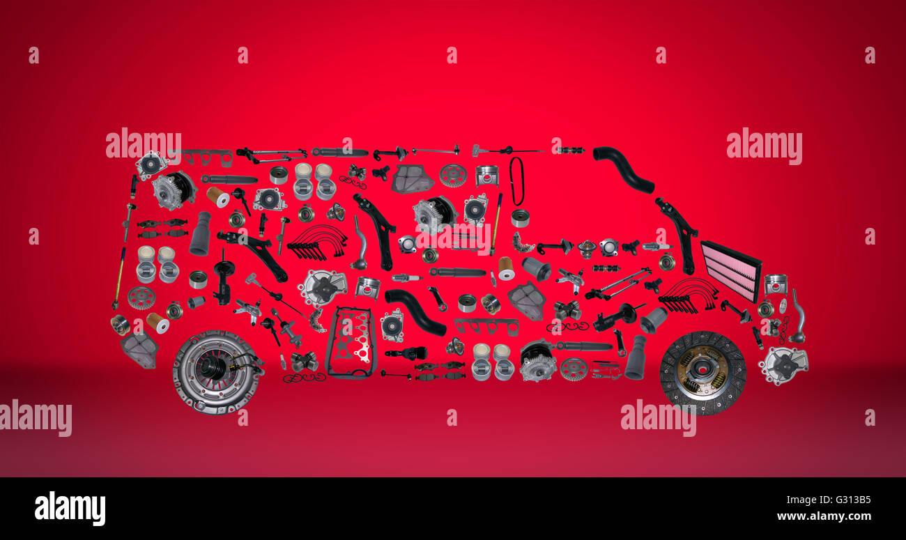 Images bus assembled from new spare parts Stock Photo - Alamy