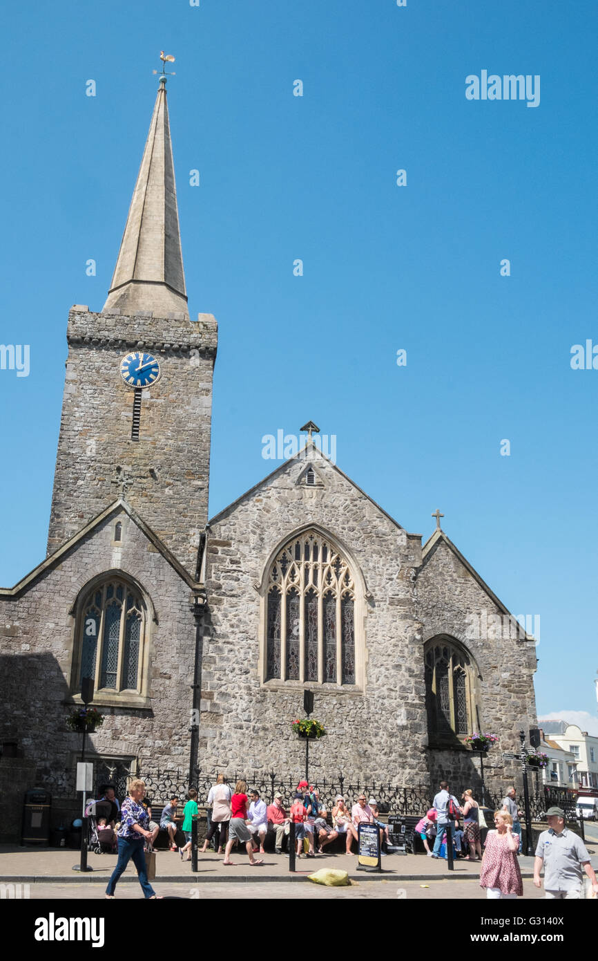 St Mary's Church In coastal resort town of Tenby,Pembrokeshire,West ...