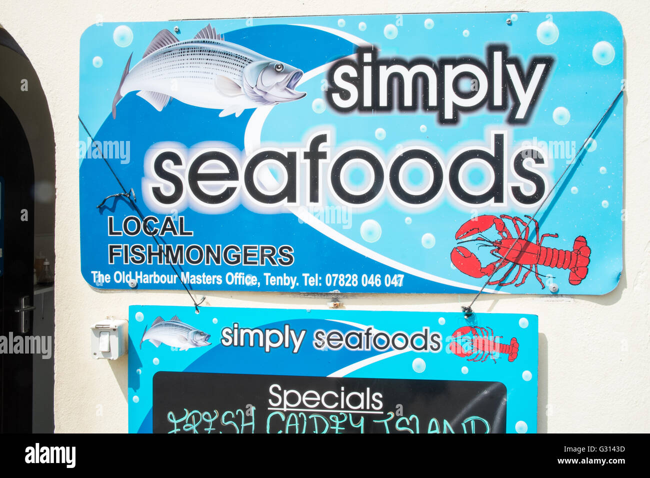 Simply Seafoods local fishmongers shop at harbour In coastal resort ...