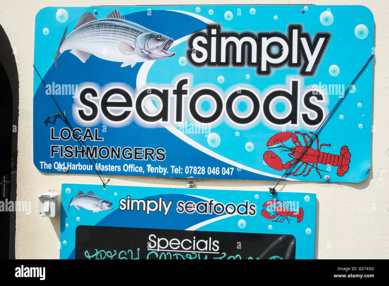 Simply Seafoods local fishmongers shop at harbour In coastal resort ...