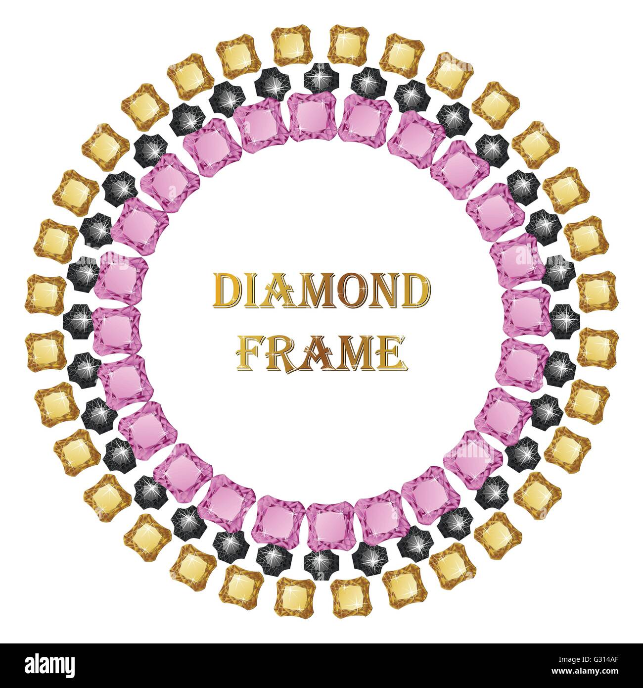 Diamond round frame Stock Vector Image & Art - Alamy