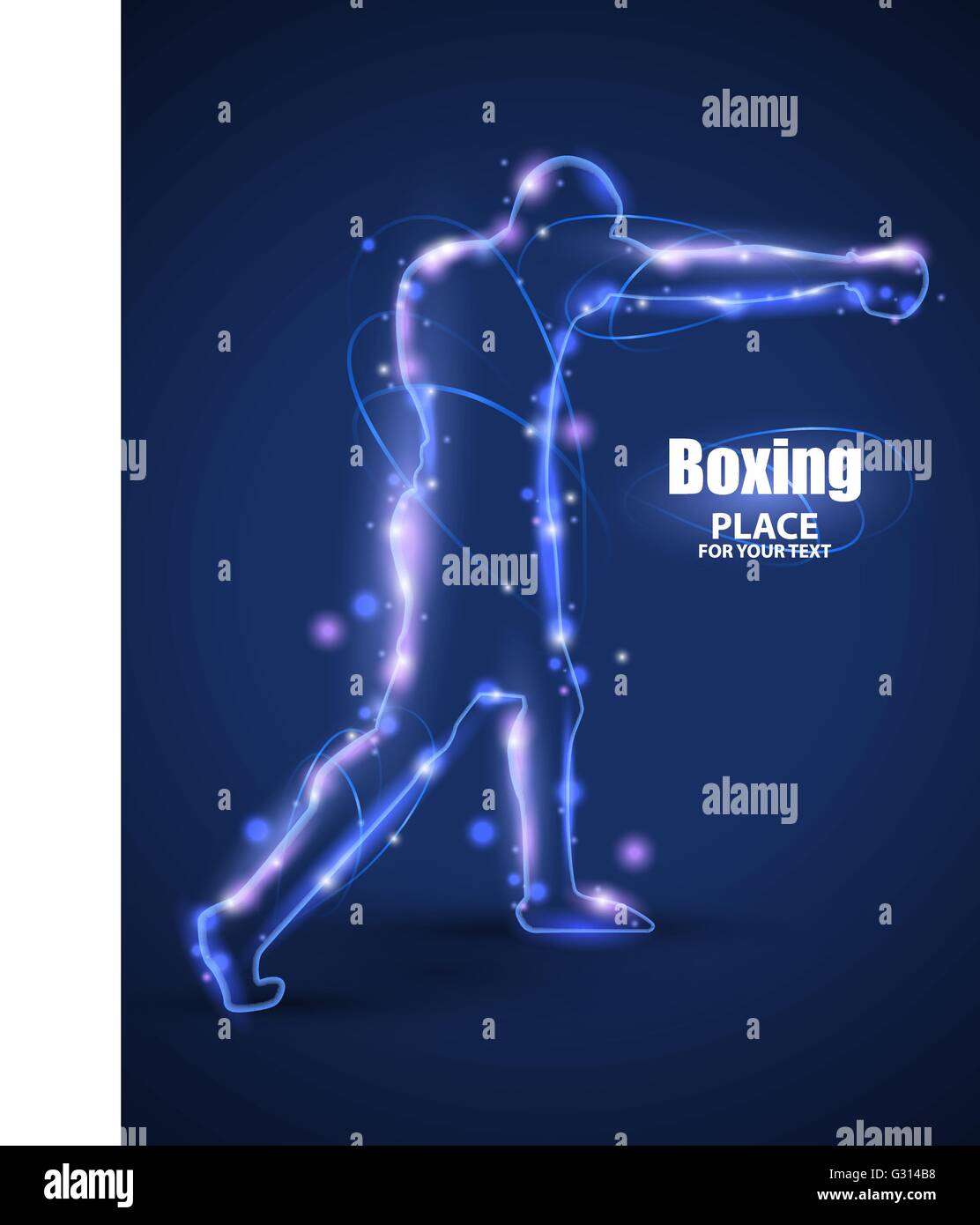 Motion design.Abstract boxing from dot,Blur and light. isolated on ...