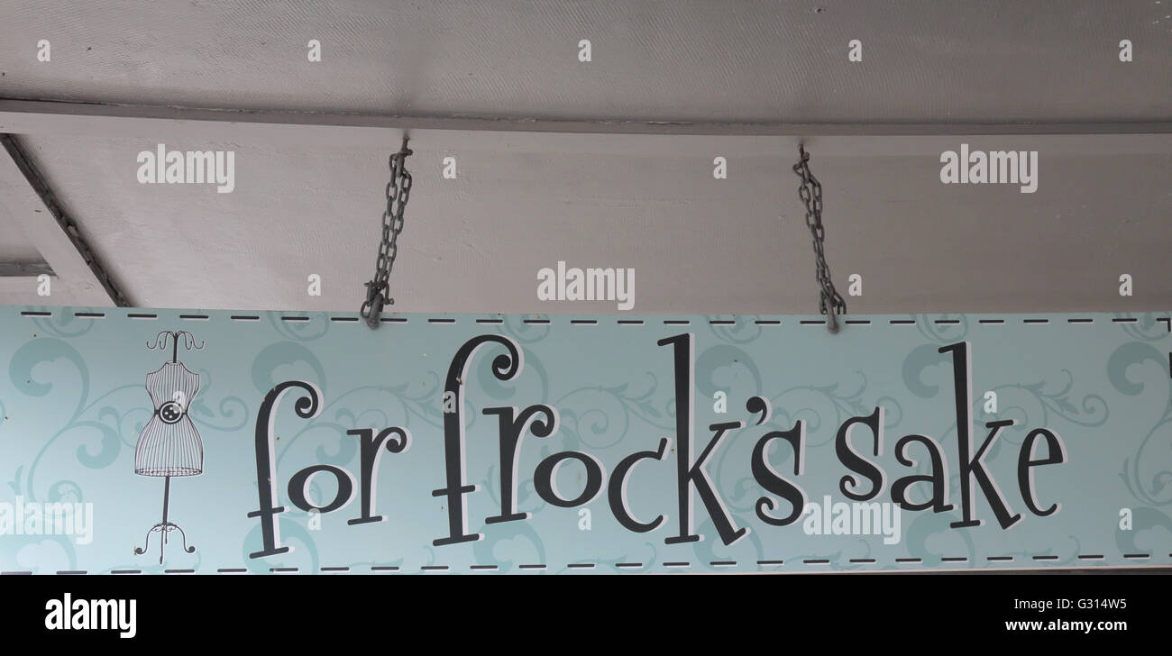 sign for a dress shop in the small town of woodville in the north ...