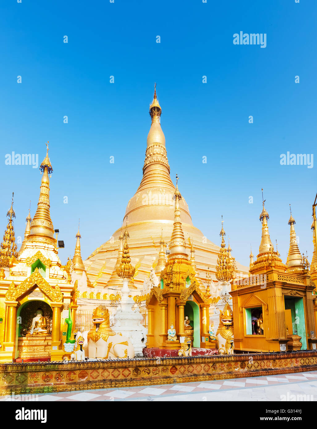 Shwedagon or Great Dagon Pagoda in Yangon. Myanmar Stock Photo - Alamy