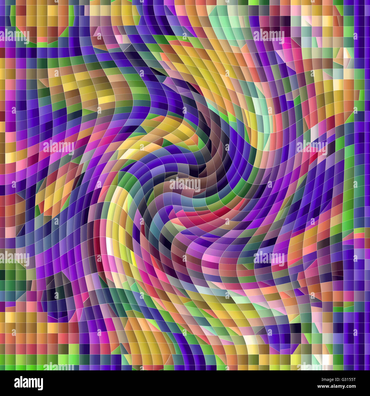Abstract coloring gradients background with visual mosaic and twirl ...