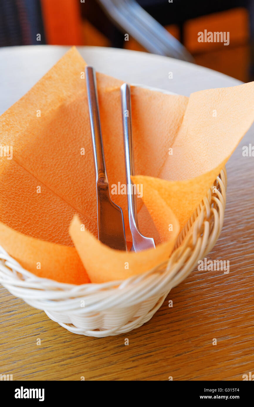 Cutlery in a cafe hi-res stock photography and images - Alamy