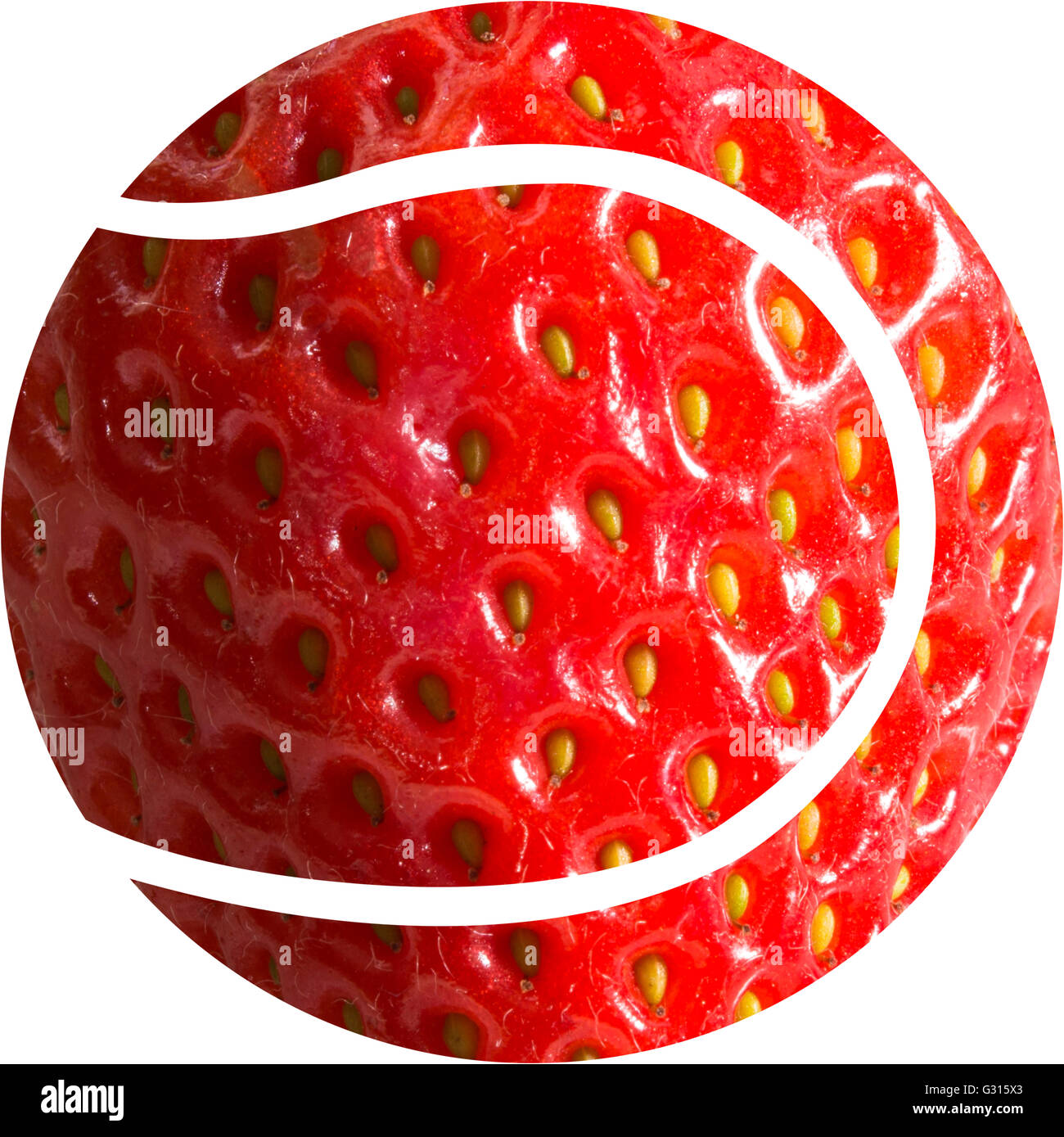 Wimbledon - A tennis ball shape with an image of a strawberry making up ...