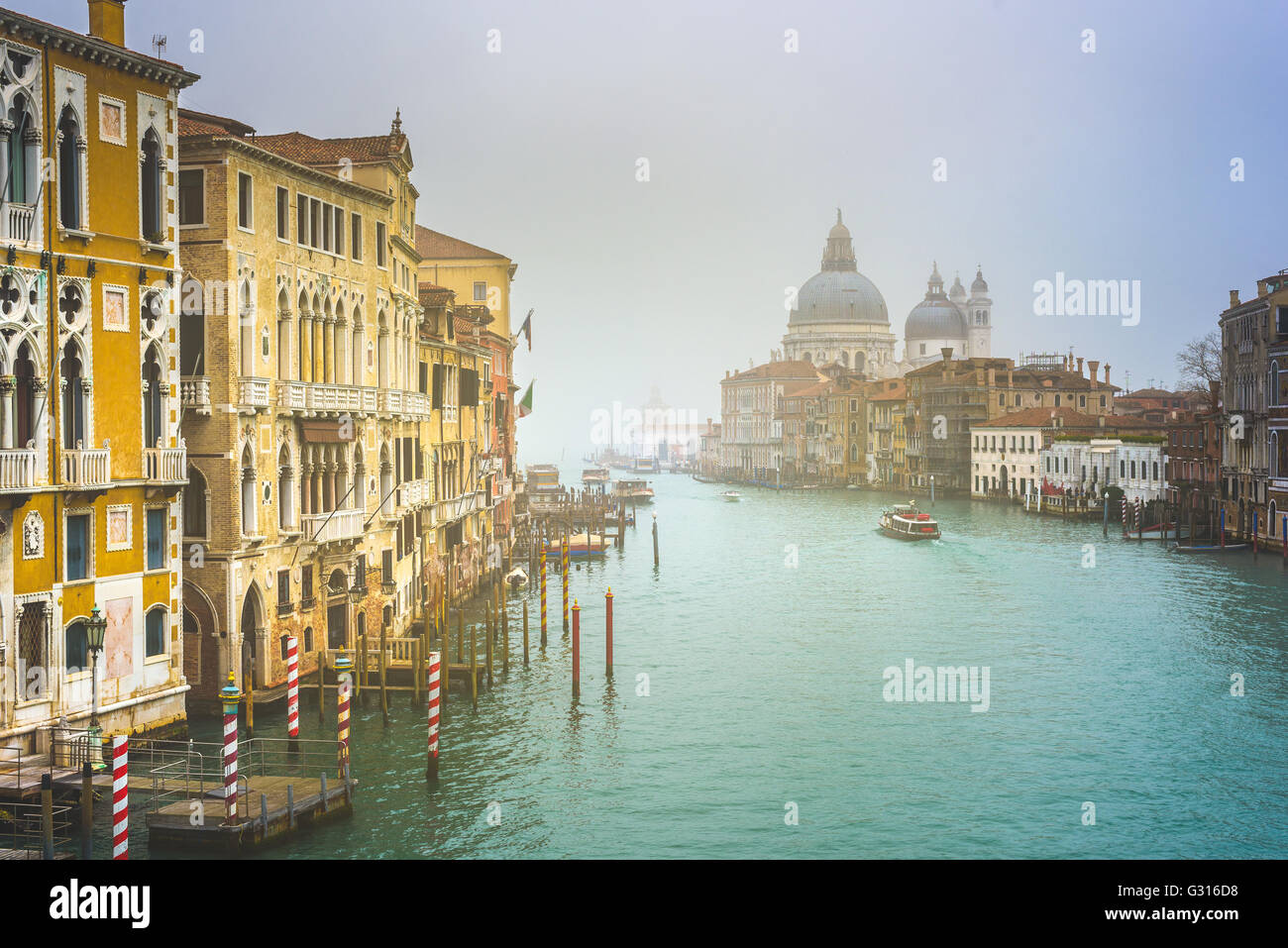 Urban landscape of Venice, water canals with boats Stock Photo - Alamy