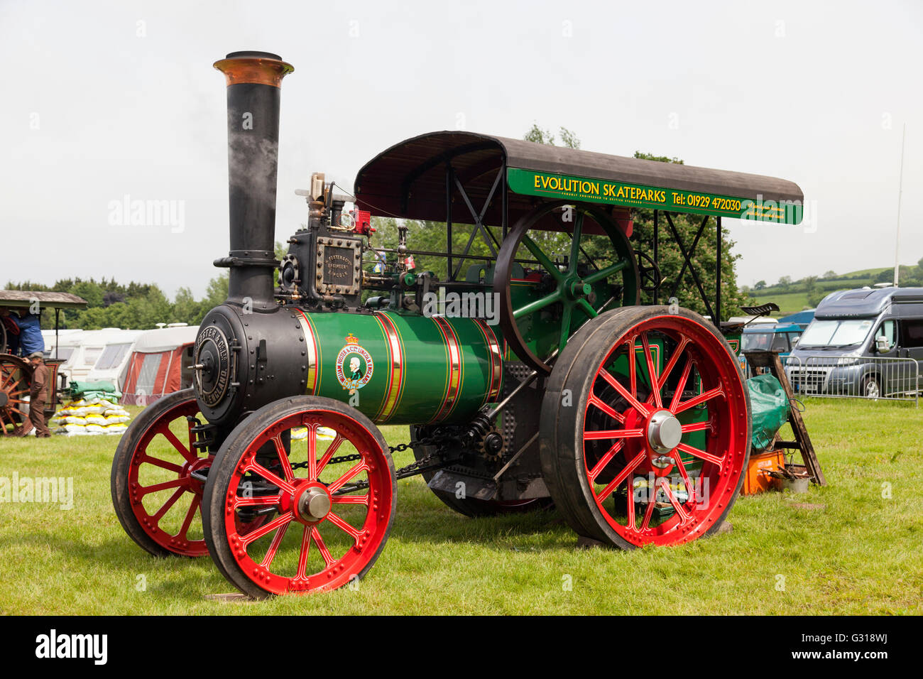 Close up of a vintage William Foster & Co. Ltd Traction Engine ...