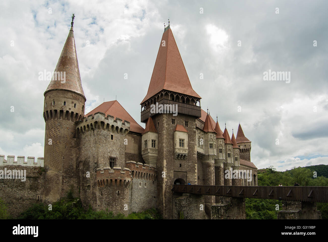 Beautiful Gothic Castle in a cloudy day Stock Photo - Alamy