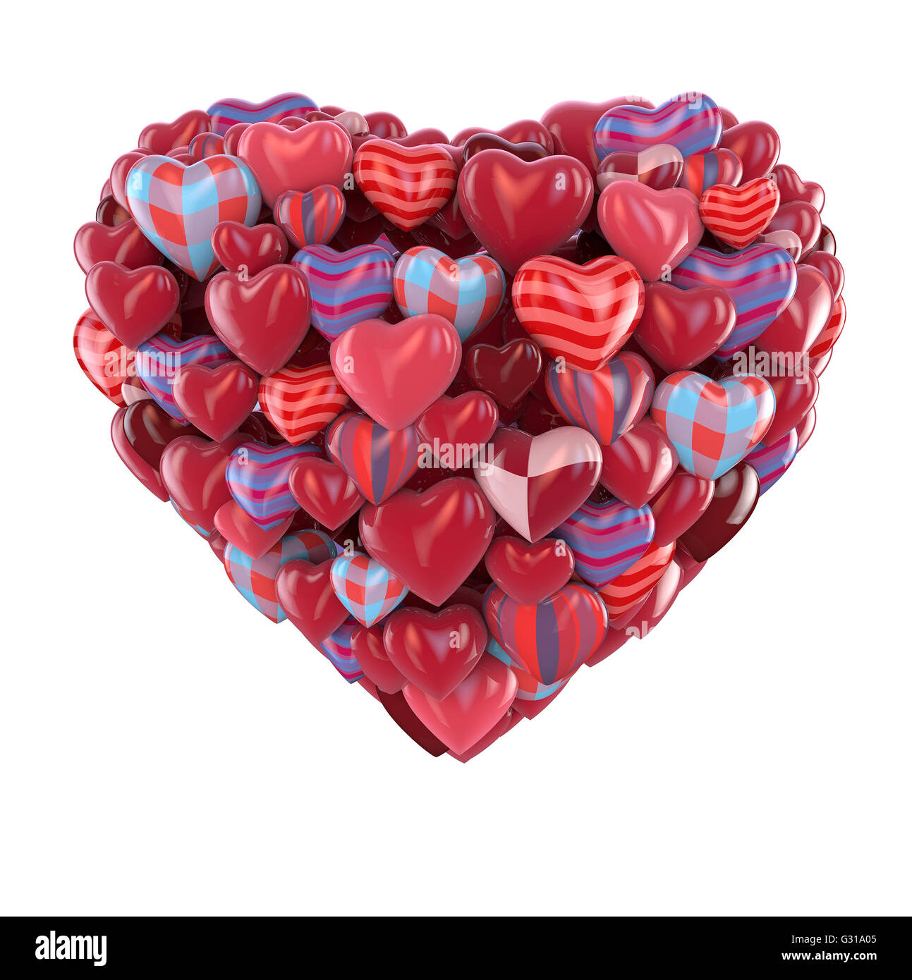 Heart concept with hearts forming a big Stock Photo - Alamy