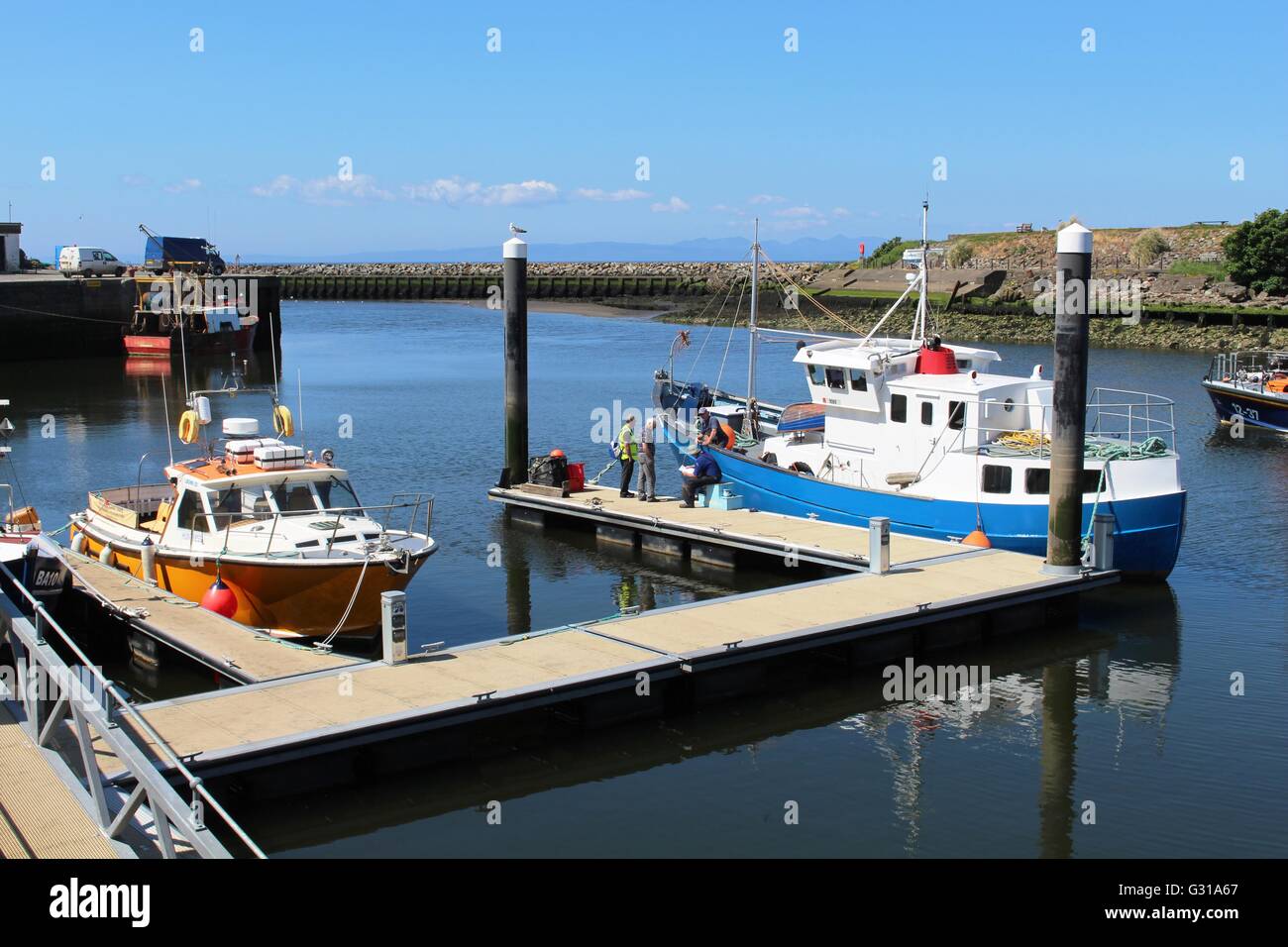 Boats walkways in girvan ghar hi-res stock photography and images - Alamy