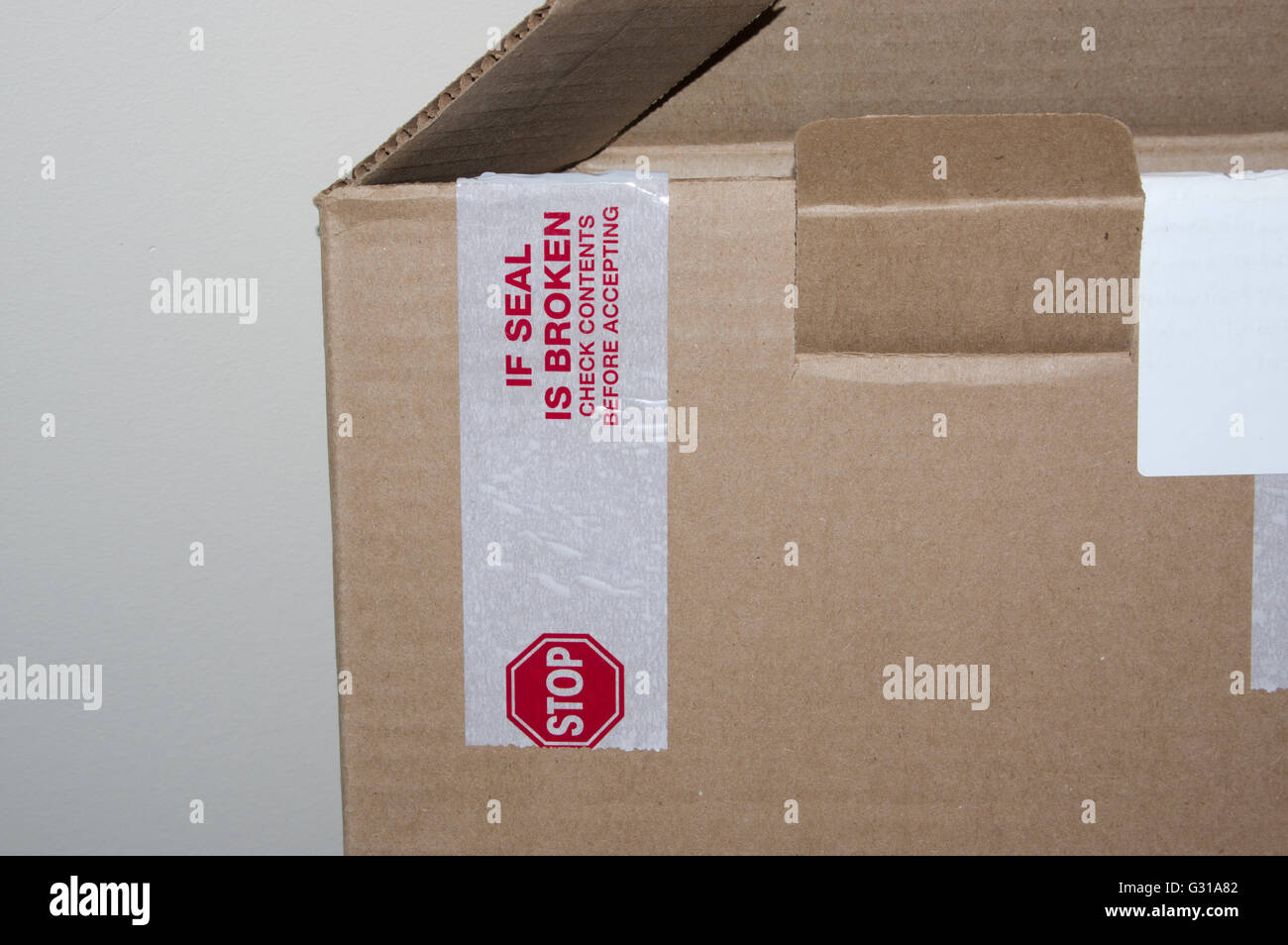 cardboard box, shipping, important Stock Photo - Alamy
