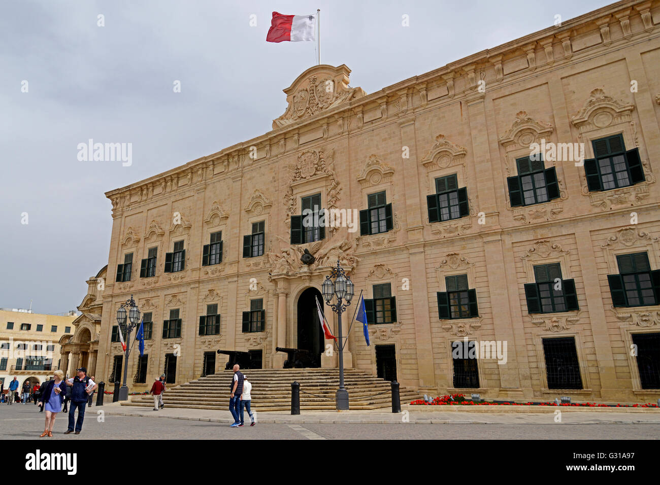 Auberge de Castille - Valletta Stock Photo - Alamy
