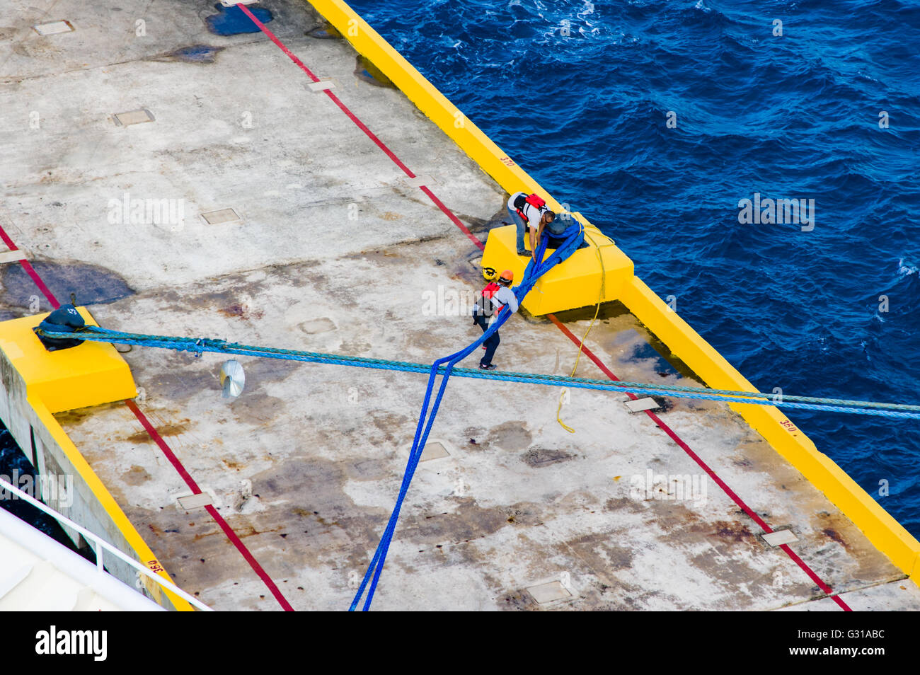 Coil winch caribbean man rope crew hi-res stock photography and images ...