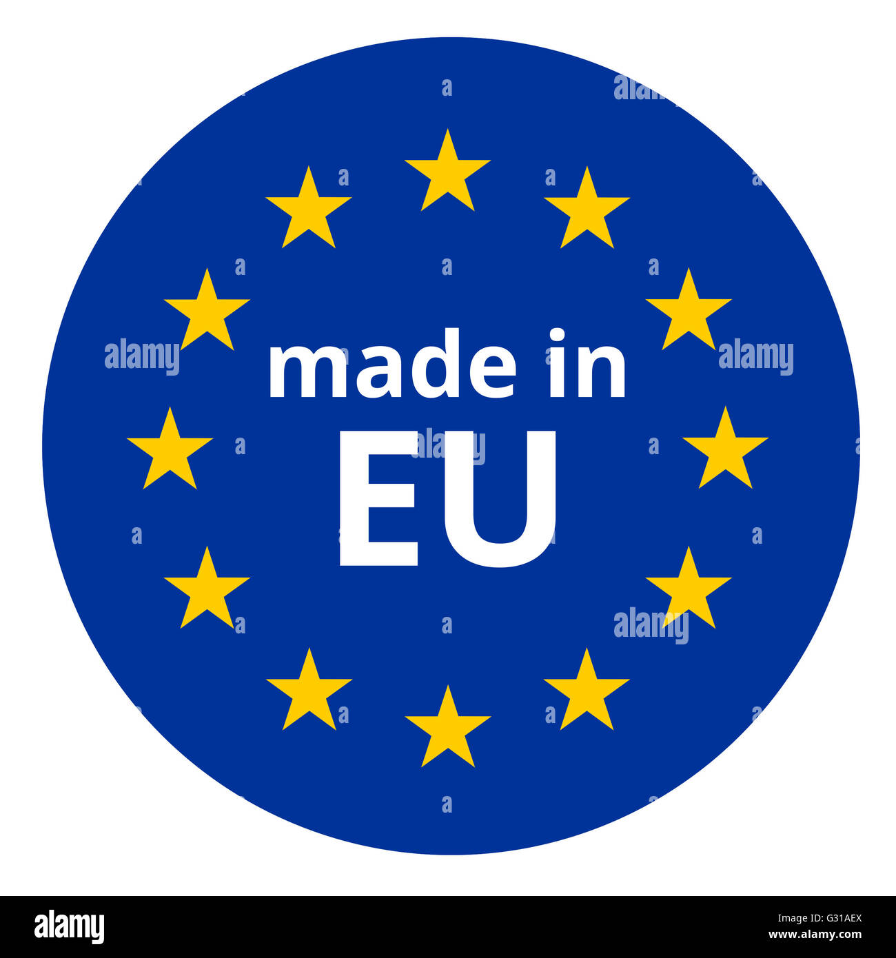 Europe Stars Blue Flag Symbol Stock Photo - Alamy