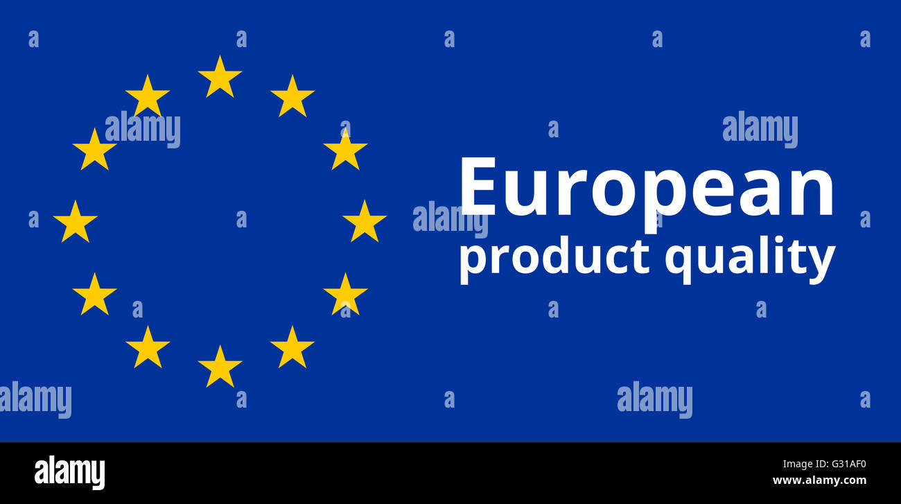 Europe Stars Blue Flag Symbol Stock Photo - Alamy