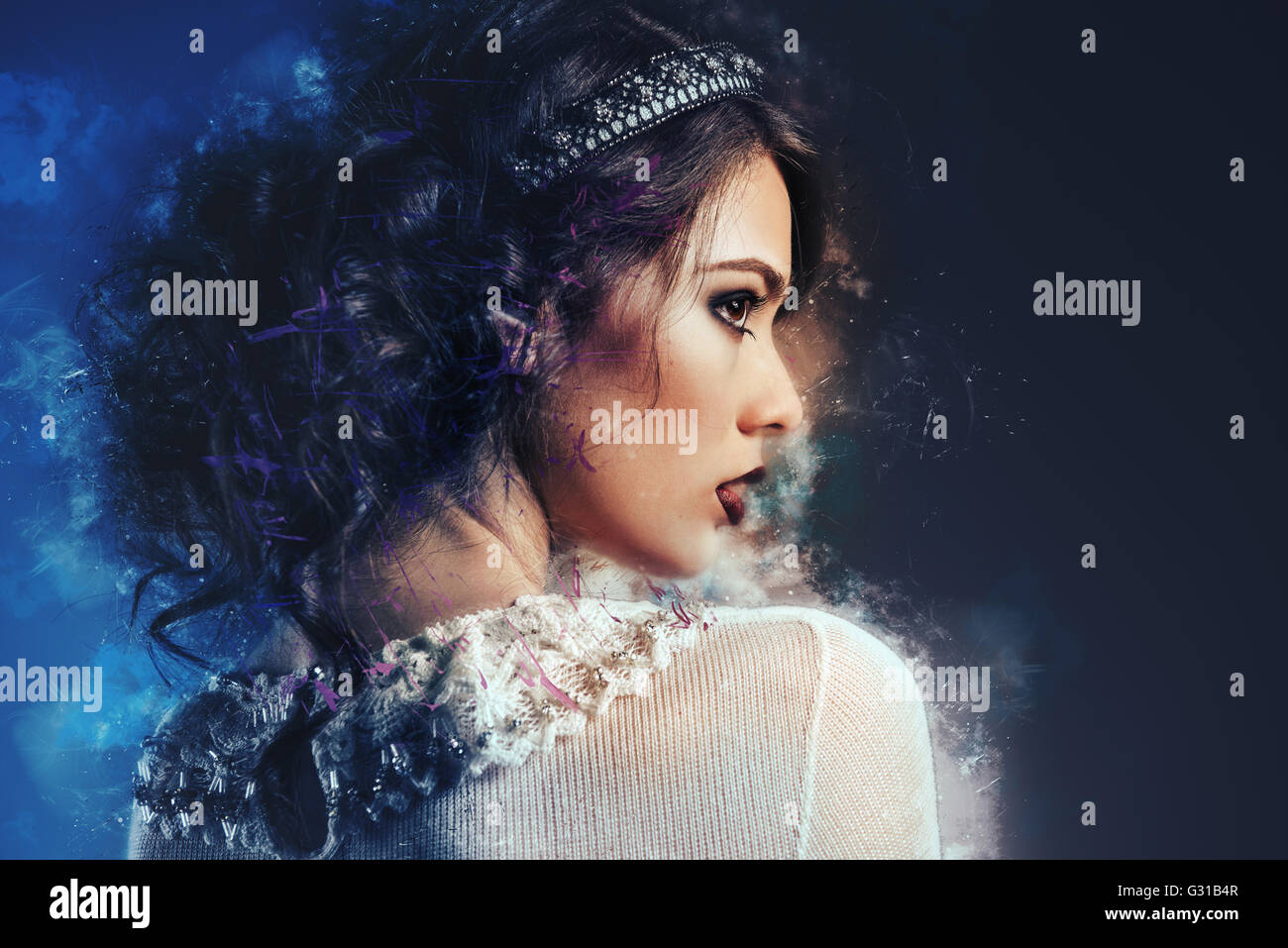 Profile of a gorgeous young lady Stock Photo - Alamy