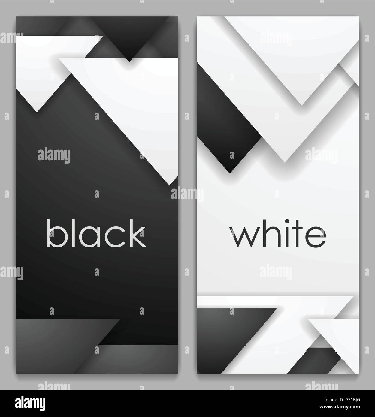Black and white geometric tech vertical banners. Vector abstract ...