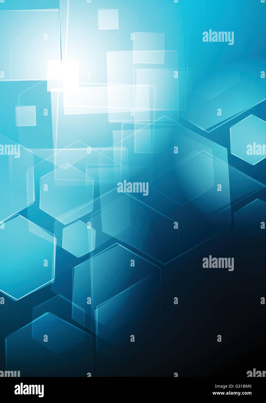 Blue technology geometric background. Vector graphic design Stock ...