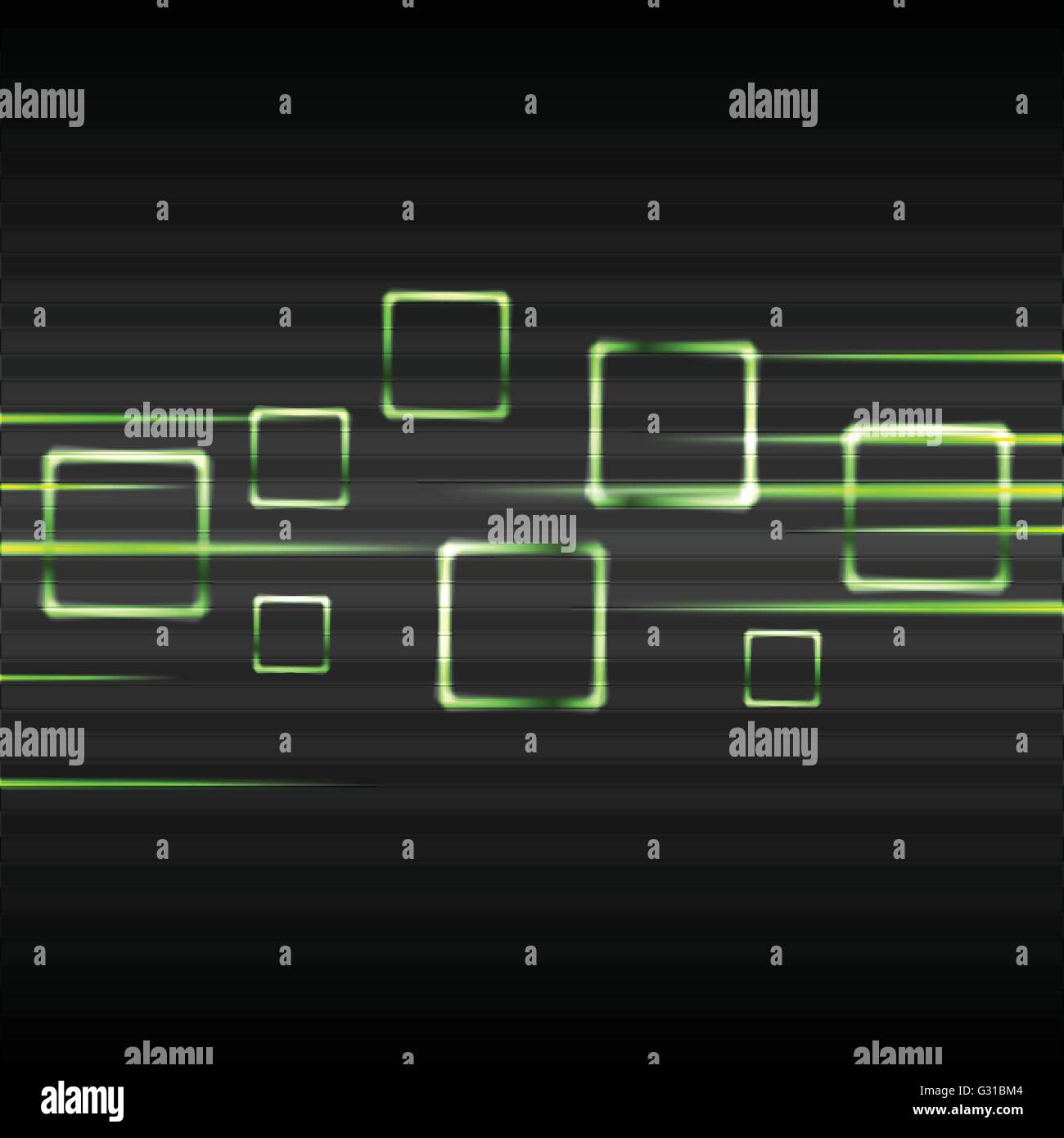 Abstract green glowing vector squares on black background Stock Vector Image & Art - Alamy