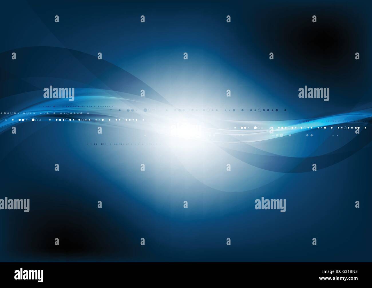 Dark blue wavy technology background. Vector graphic waves design Stock ...