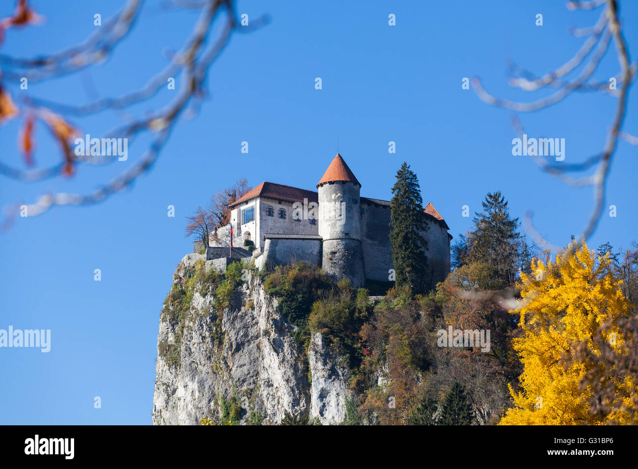Bled castle overlooking lake bled hi-res stock photography and images ...