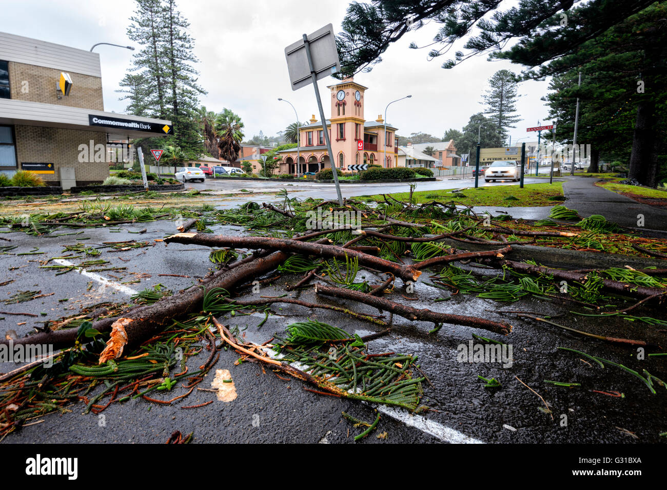 Storm damage, Kiama, Illawarra coast, New South Wales, Australia Stock ...