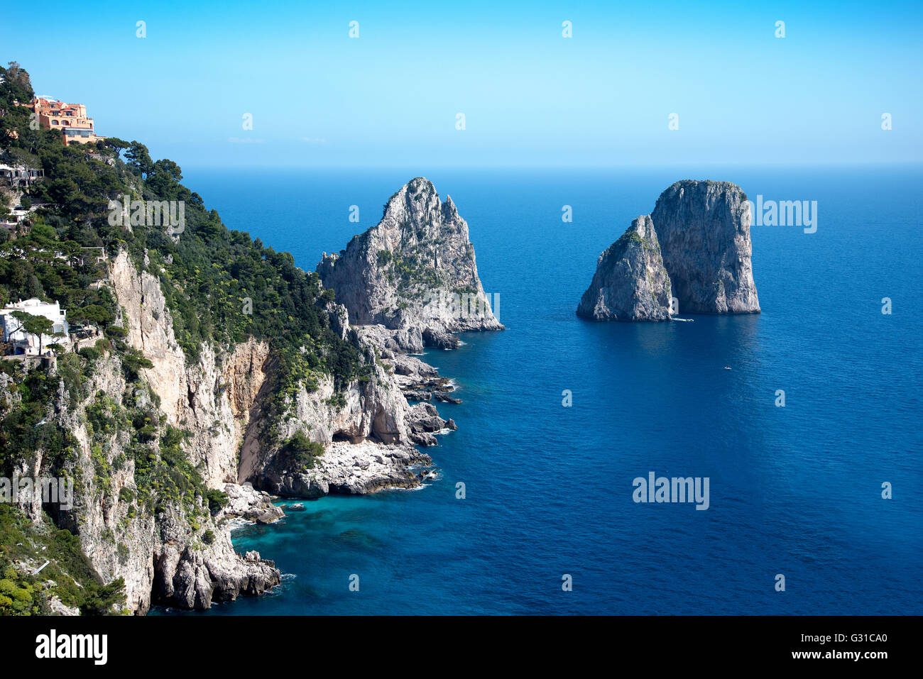 Faraglioni Rocks that stand out of the sea off the island of Capri ...