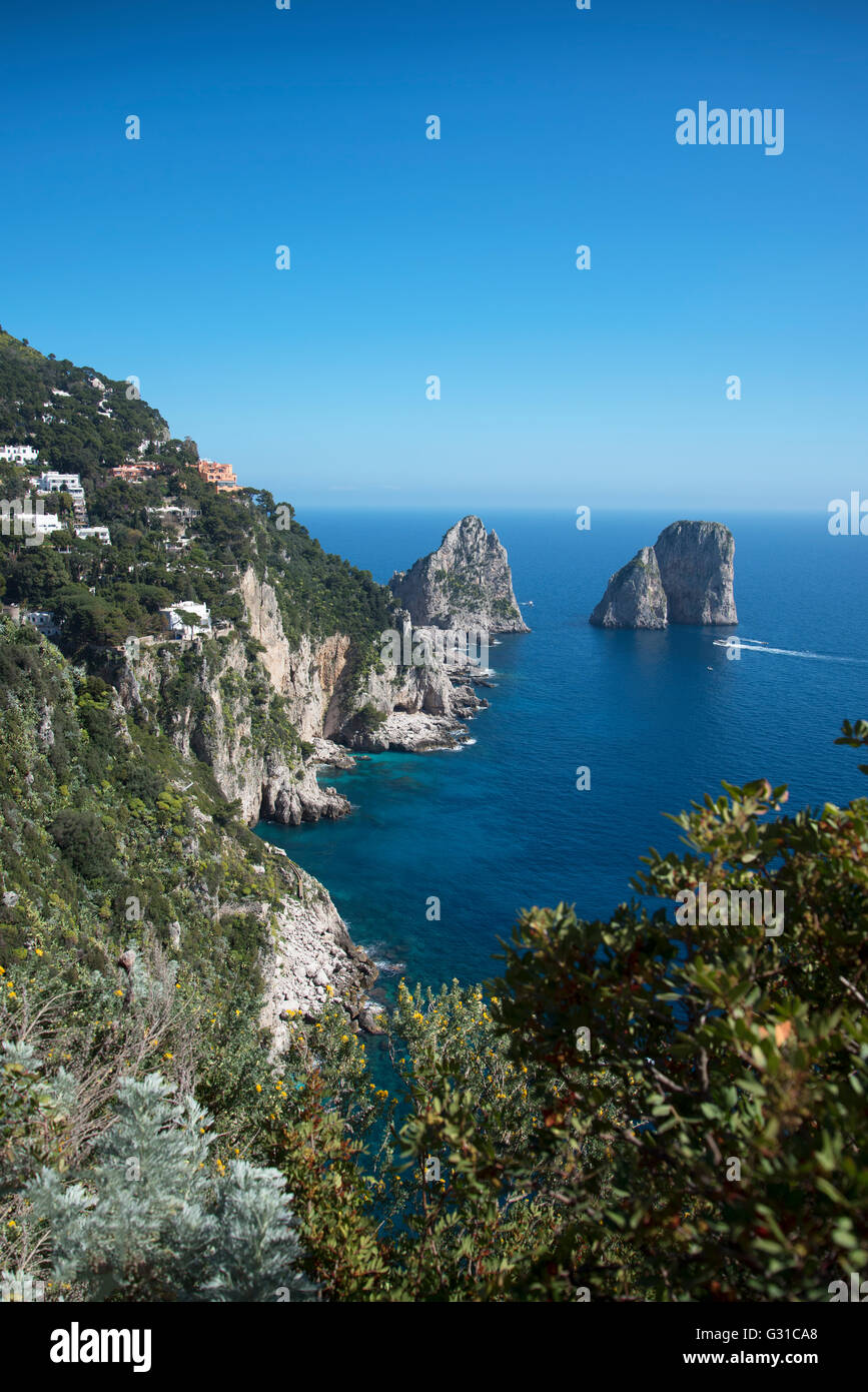 Faraglioni Rocks that stand out of the sea off the island of Capri ...