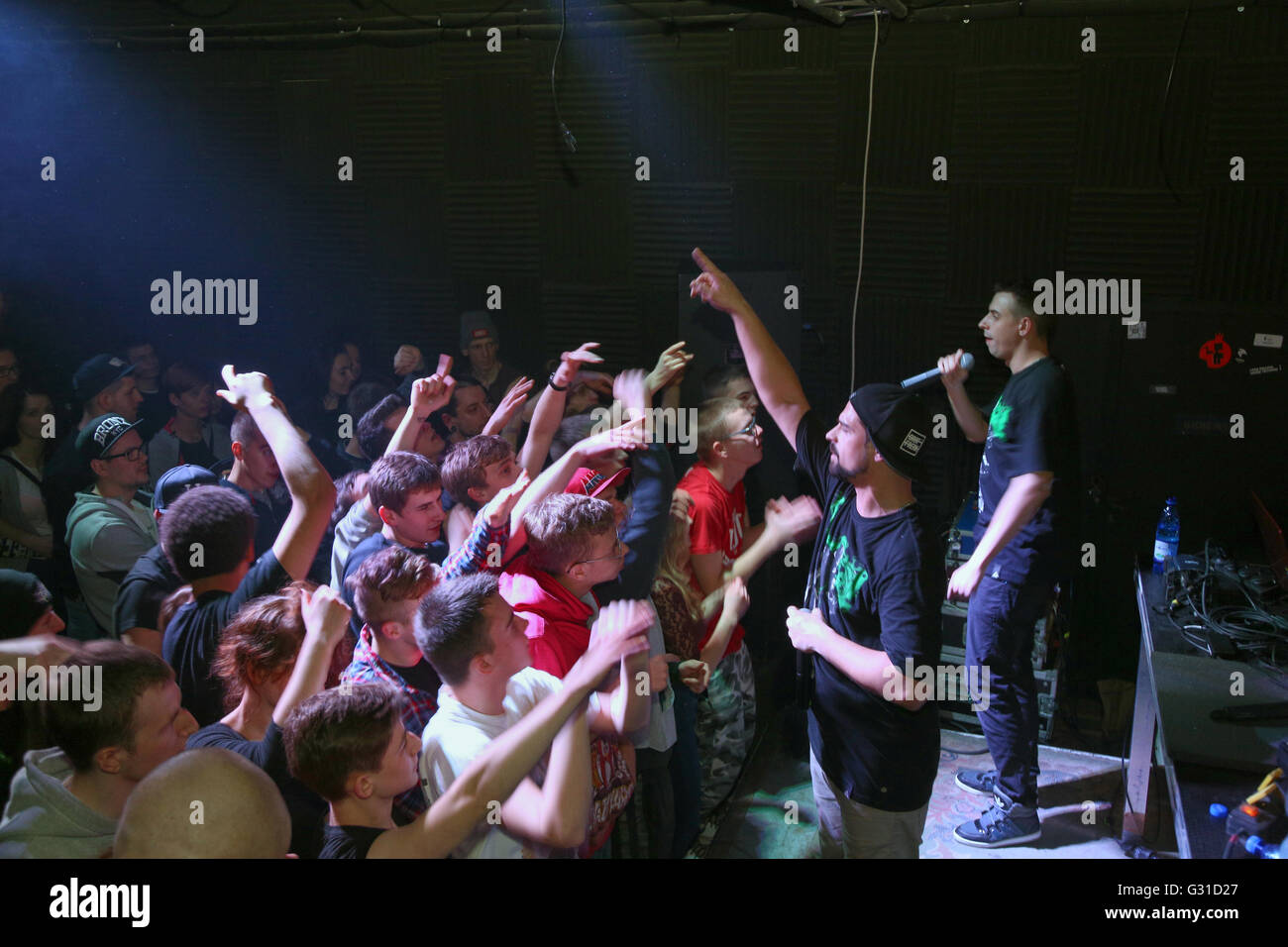Poznan, Poland, hip-hop concert of Polish Kombo Stock Photo - Alamy