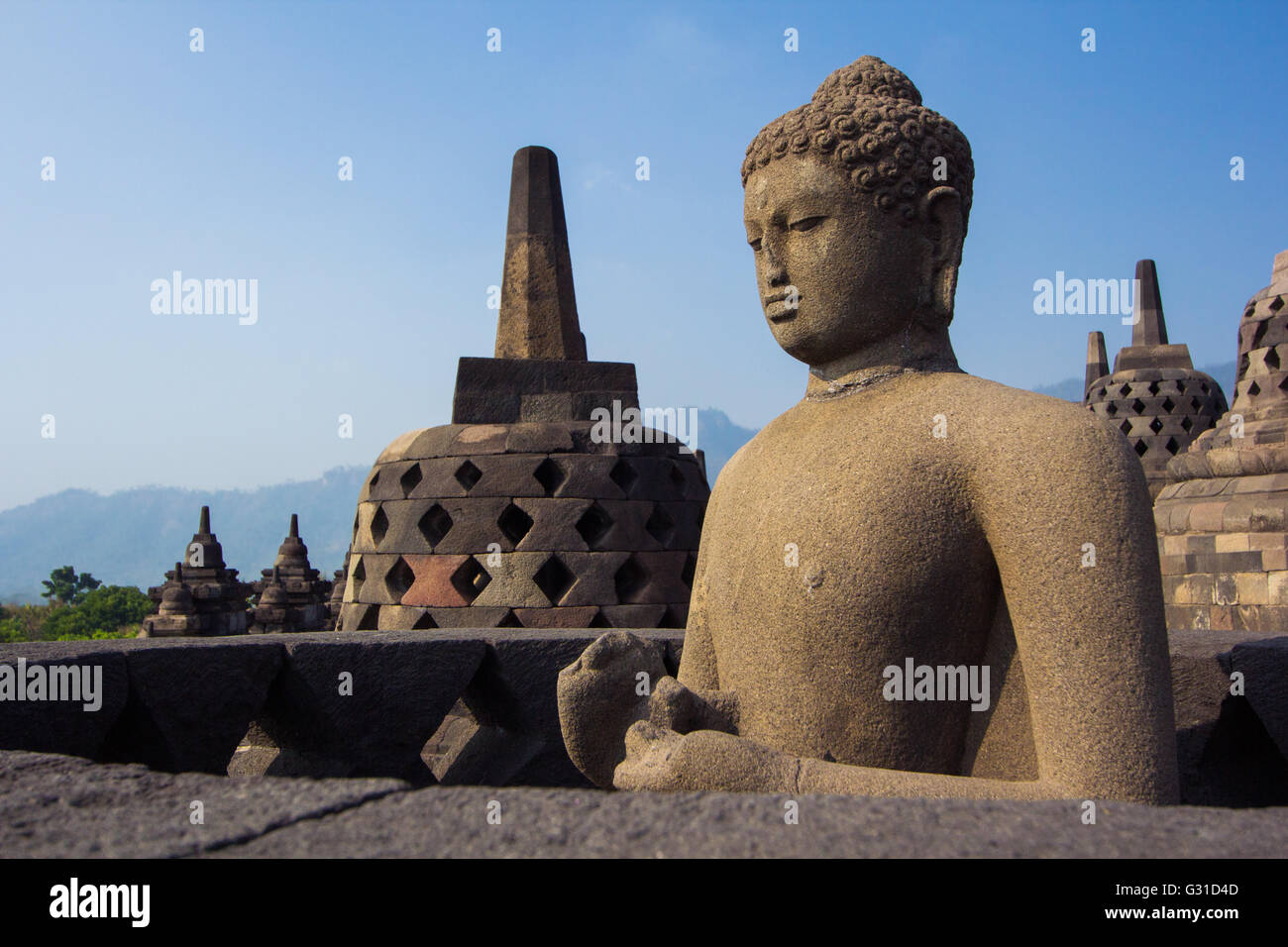 Borobudur Temple at day time, Yogyakarta, Java, Indonesia Stock Photo ...