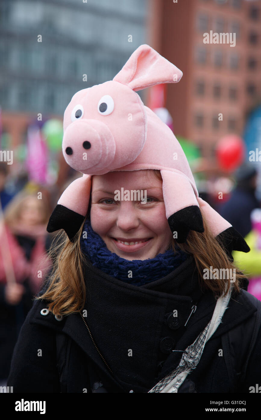Berlin, Germany, Protest against factory farming Stock Photo - Alamy
