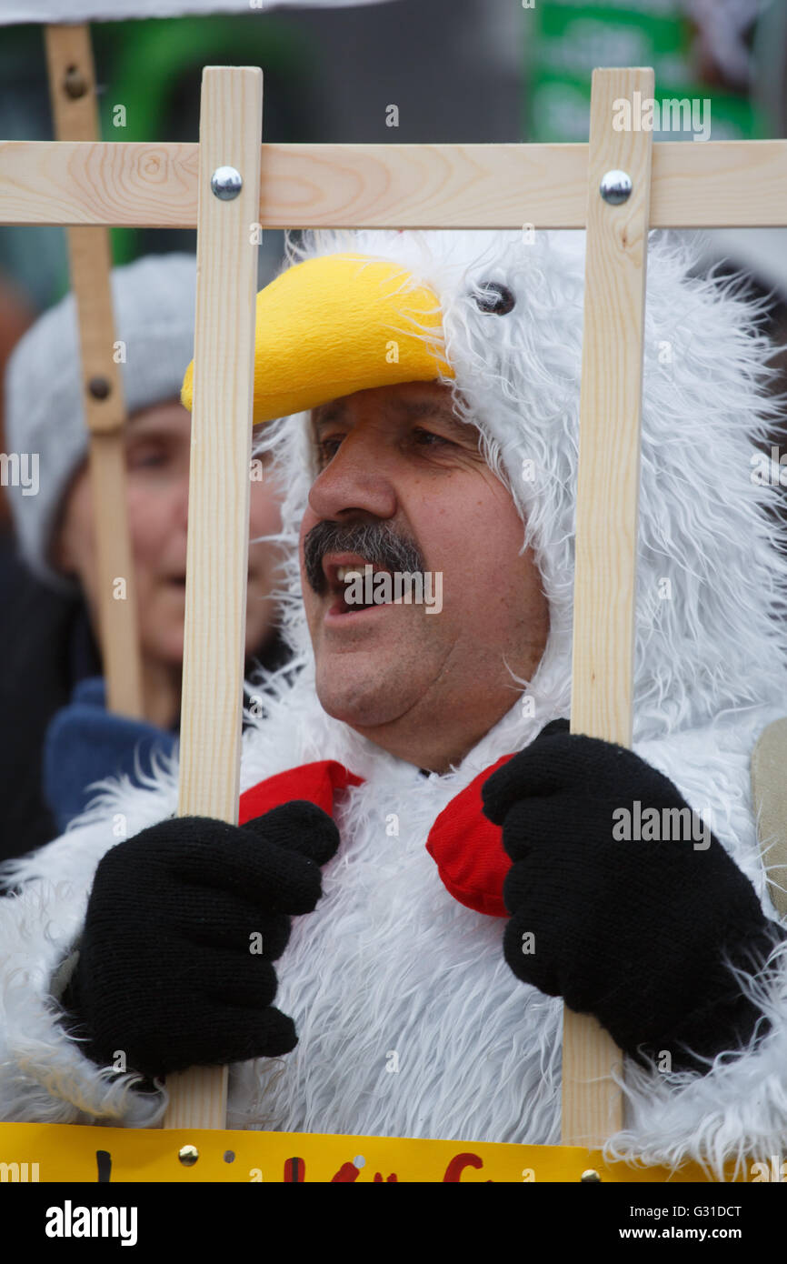 Berlin, Germany, Protest against factory farming Stock Photo - Alamy