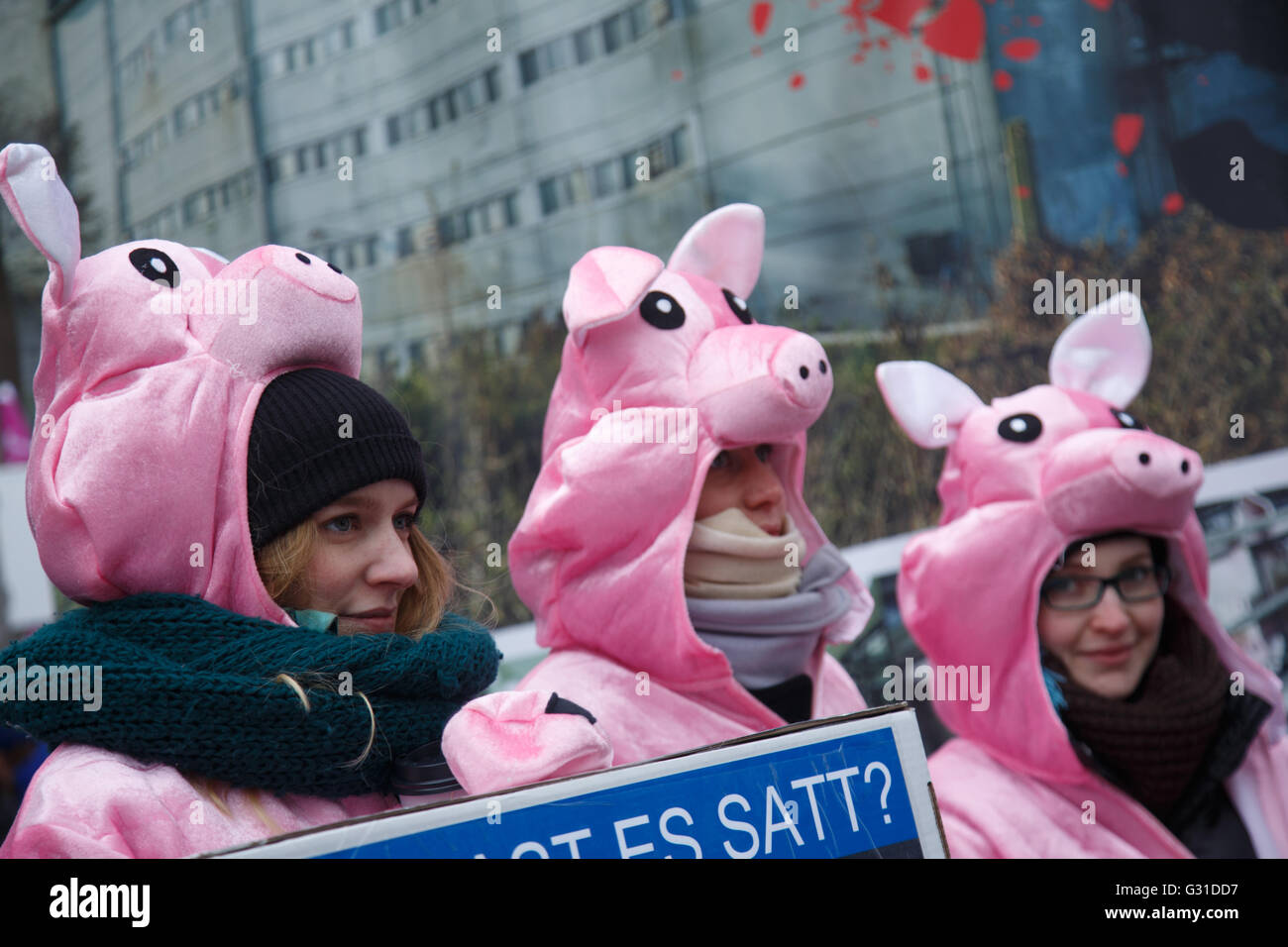 Berlin, Germany, Protest against factory farming Stock Photo - Alamy
