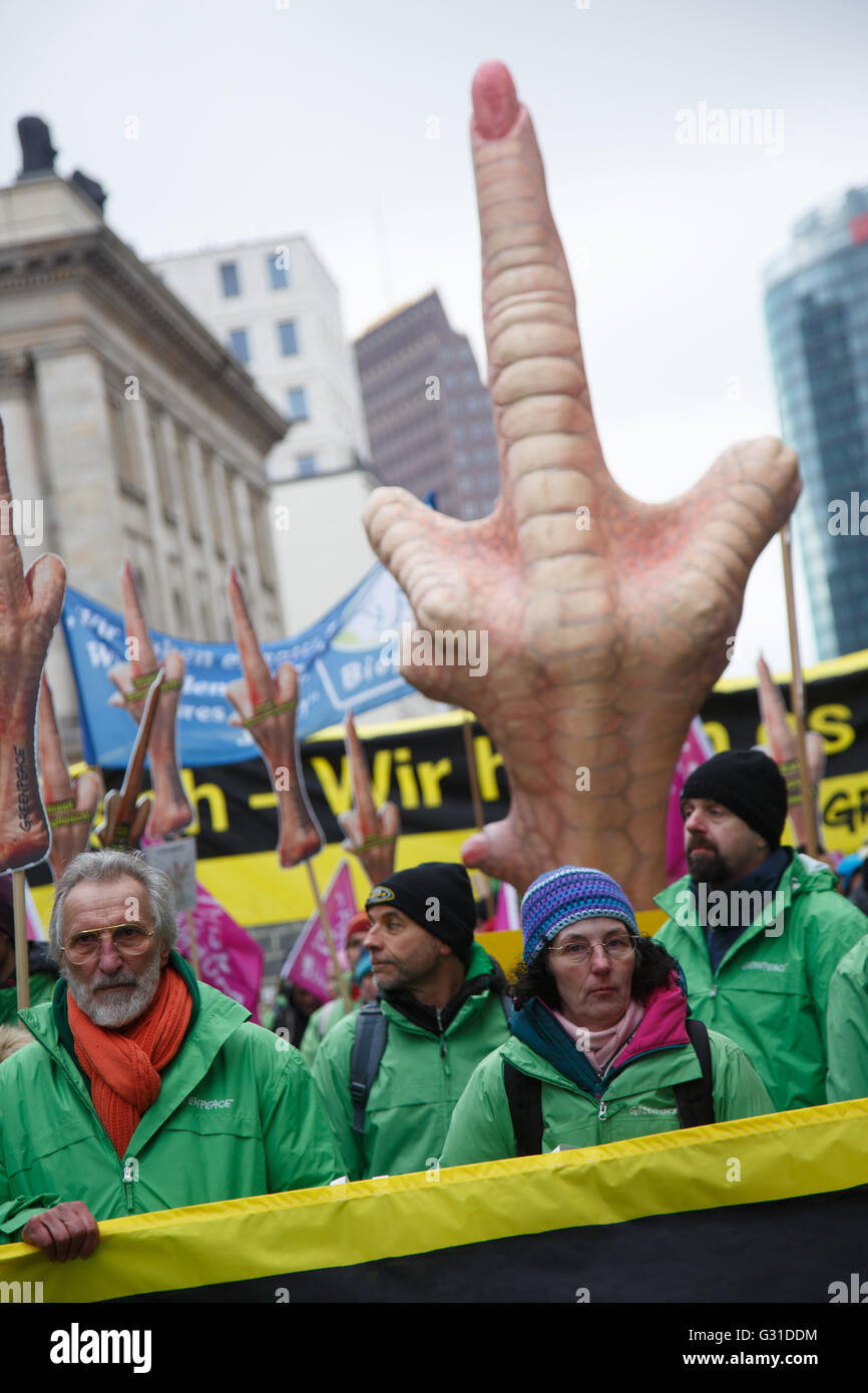 Berlin, Germany, Protest against factory farming Stock Photo - Alamy